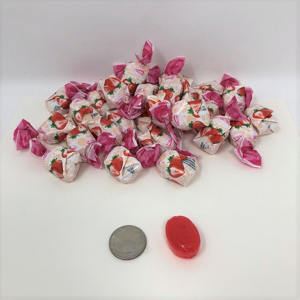 Arcor Strawberry Filled Fruit Bon Bons 2 pounds bulk strawberry hard ...