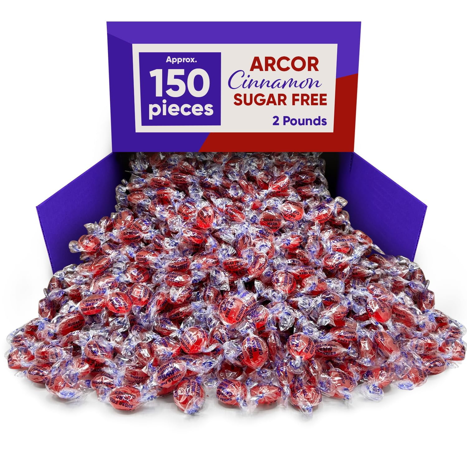 Arcor Sugar Free Cinnamon MZF22 Hard Candy - 2 Bulk Candy, Individually ...