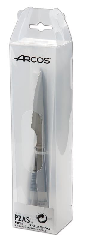 Arcos 6 Piece Steak Knife Set 4 Inch. Pocket Knife Pack with Pearl Edge ...