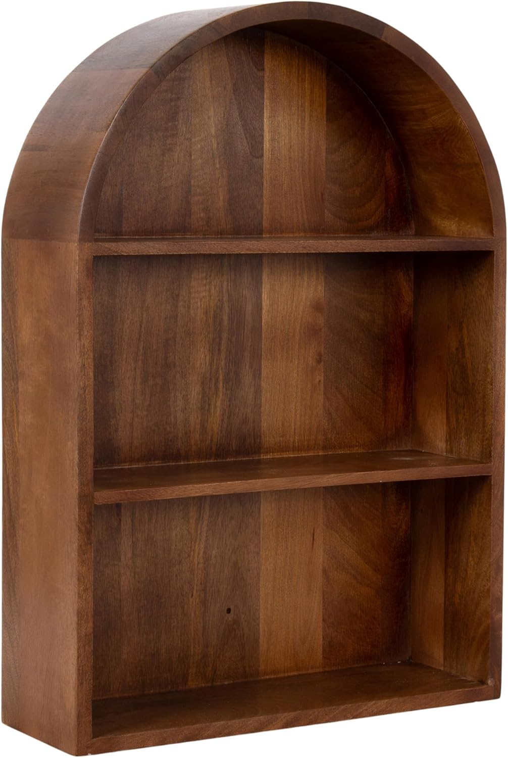 Arcott Modern Arched Wall Shelf, 18 x 26, Walnut Brown, Transitional ...