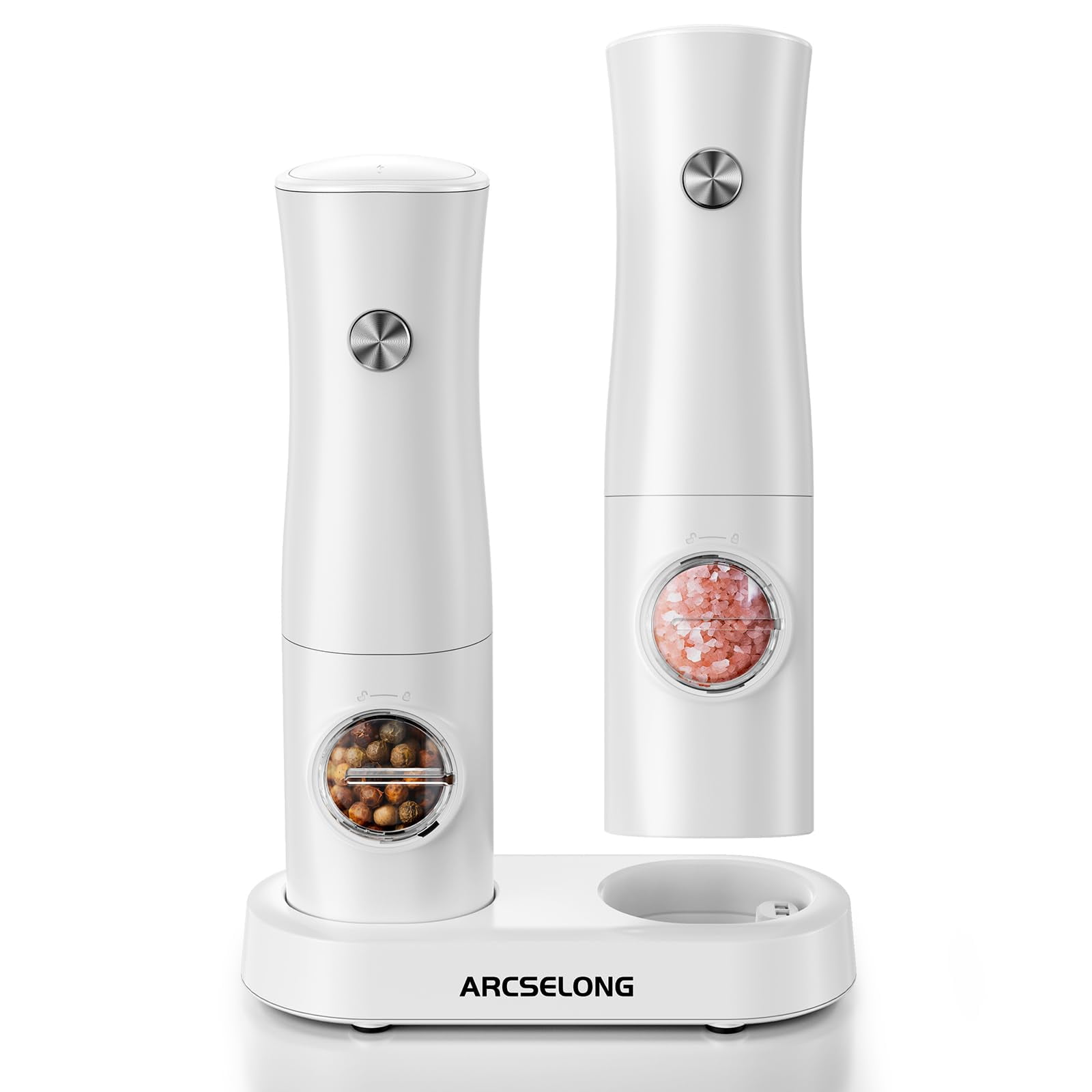 Arcselong Electric Salt And Pepper Grinder Set With Type-C Rechargeable ...