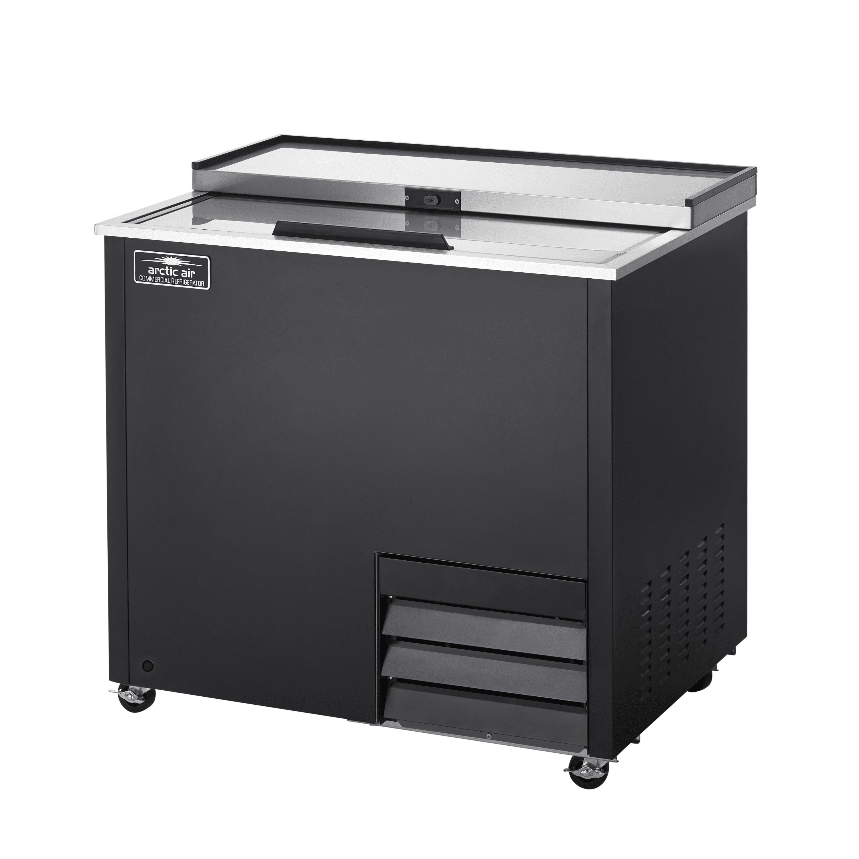 Arctic Air AGF36 36-Inch 4-Shelf Glass Froster with Sliding Lid, Black ...