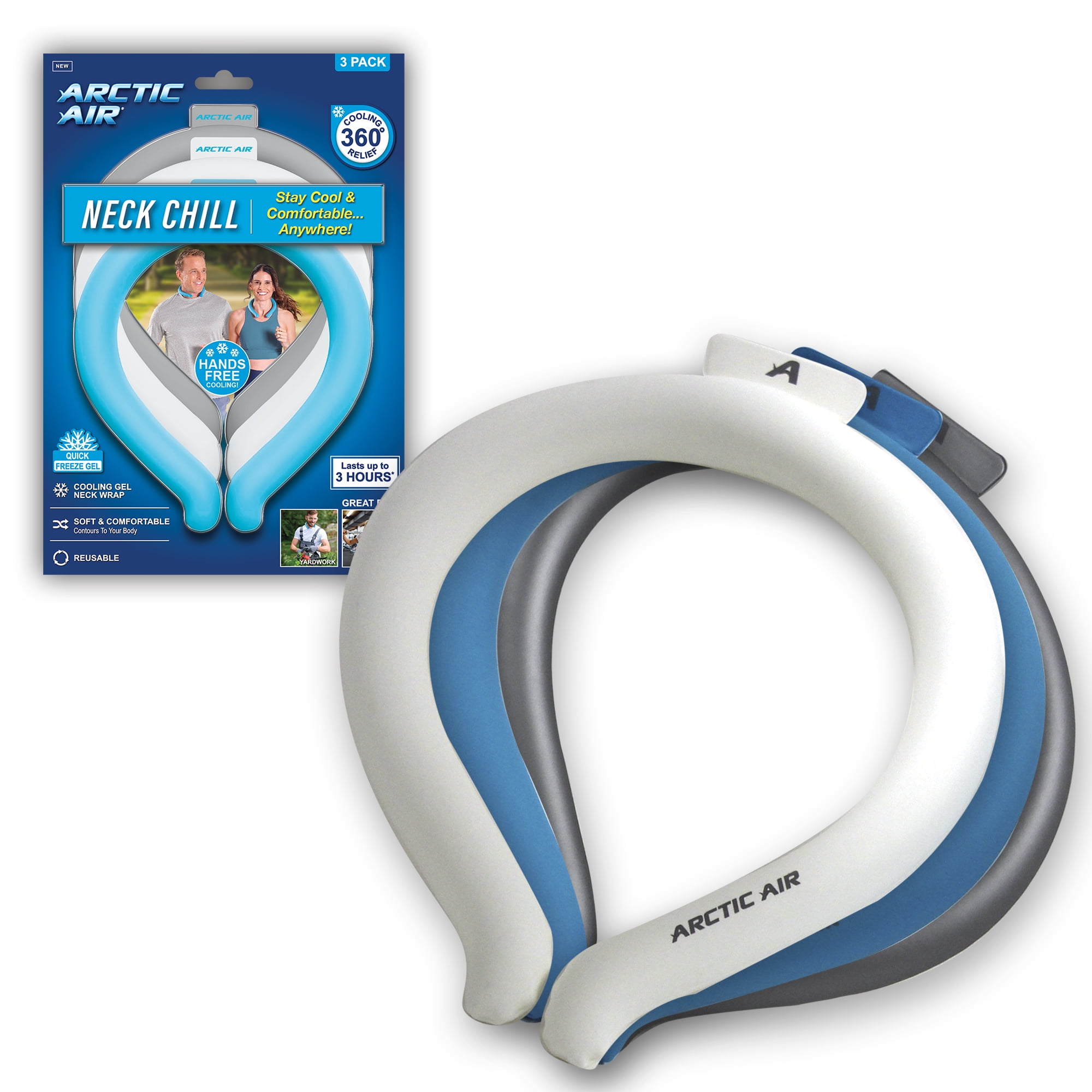 Arctic Air® Neck Chill Gel Neck Wrap for Cooling, Portable Hands-Free ...