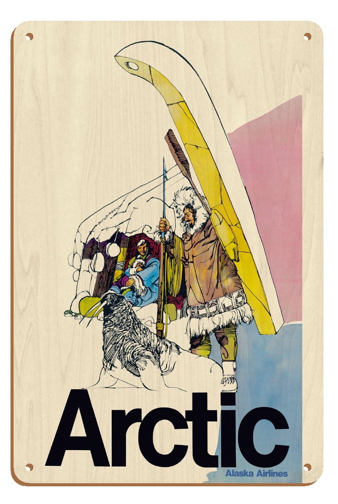 Arctic - Alaska Airlines - Native Inuit Indians - Vintage Airline ...