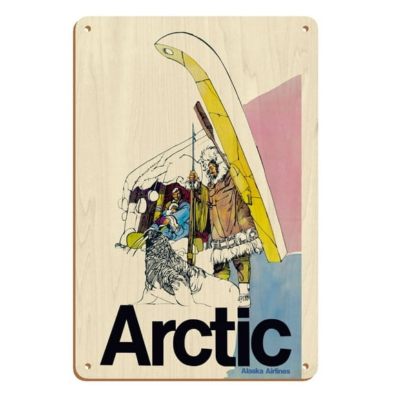 Arctic - Alaska Airlines - Native Inuit Indians - Vintage Airline ...