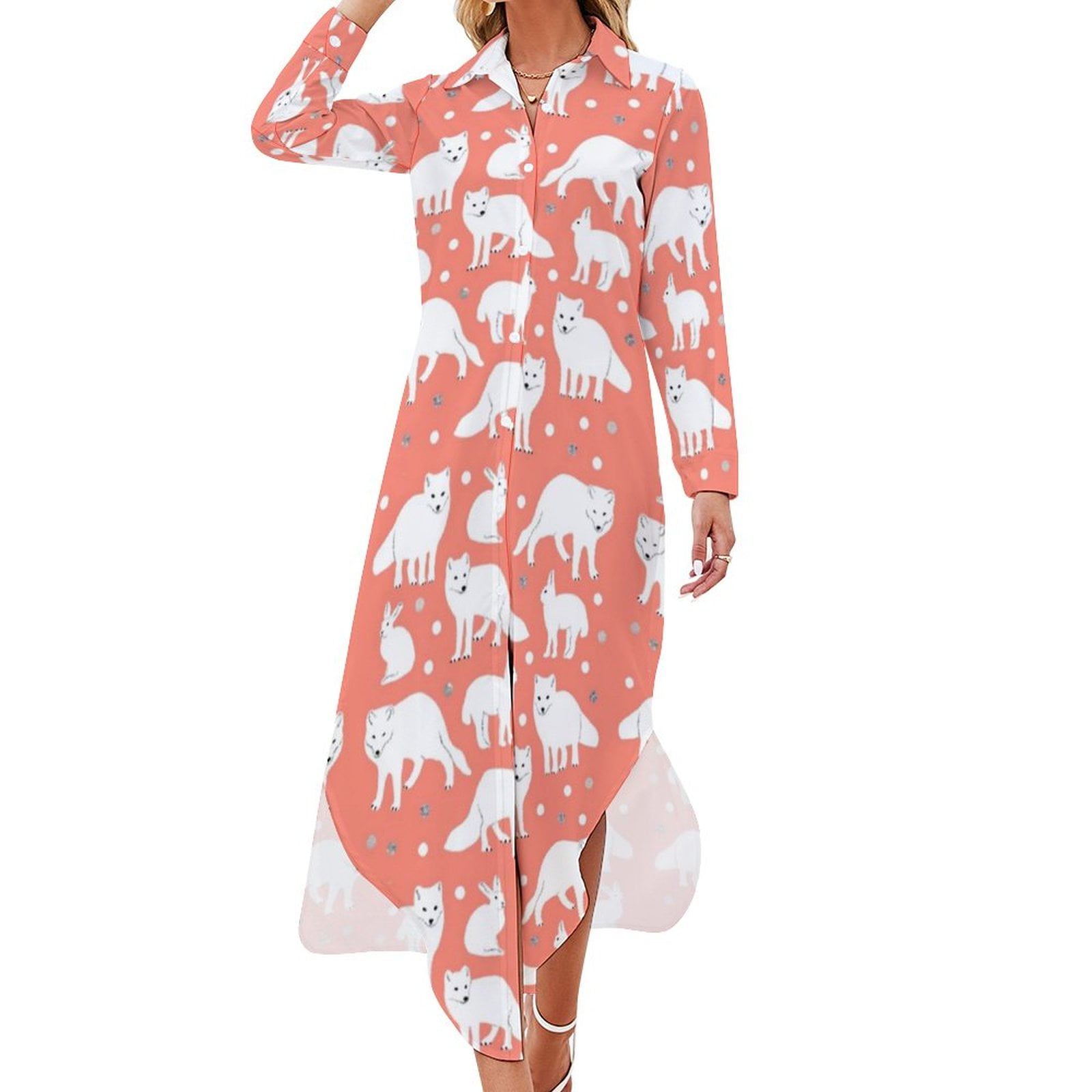Arctic Animal Chiffon Dress Funny Puffins Print Cute Dresses Female ...