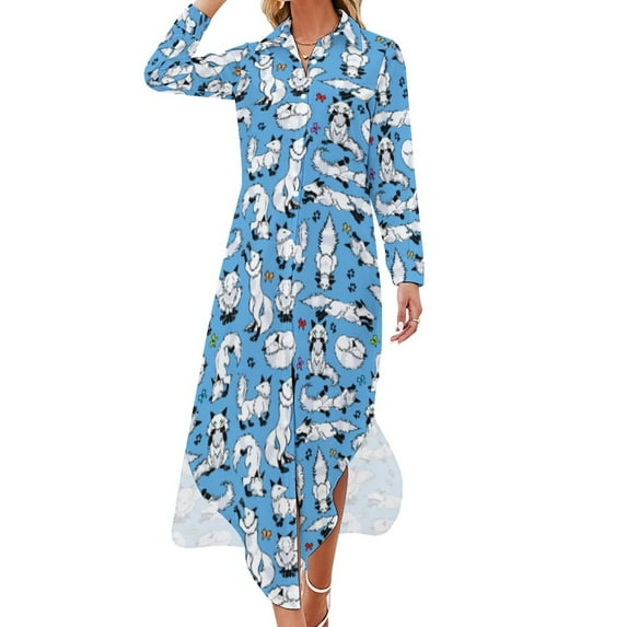 Arctic Animal Chiffon Dress Funny Puffins Print Cute Dresses Female ...