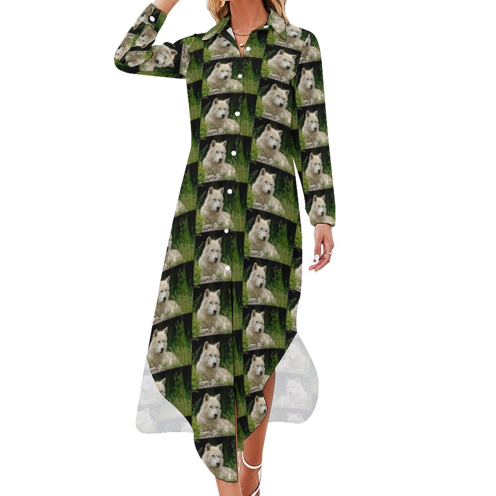 Arctic Animal Chiffon Dress Funny Puffins Print Cute Dresses Female ...