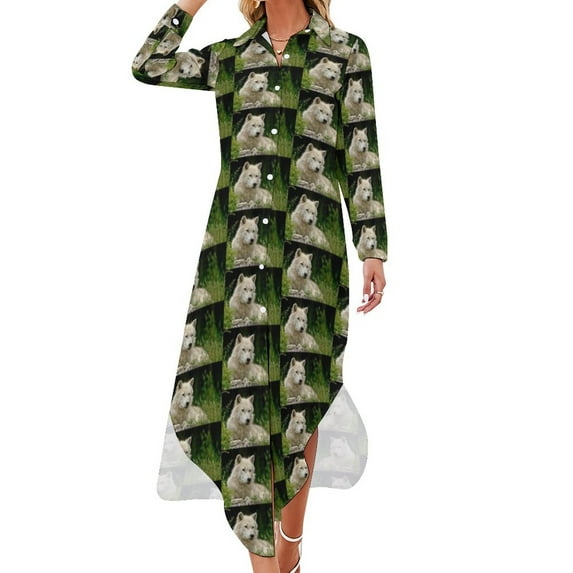 Arctic Animal Chiffon Dress Funny Puffins Print Cute Dresses Female ...