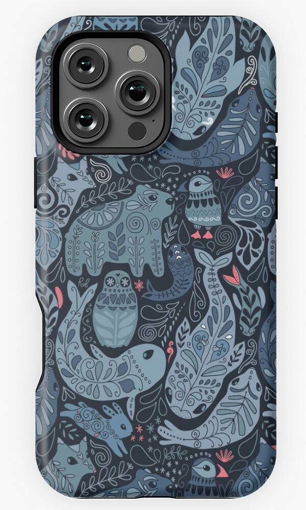 Arctic Animals Cute Pattern Phone Case for iPhone 16 15 14 13 12 11 Pro ...