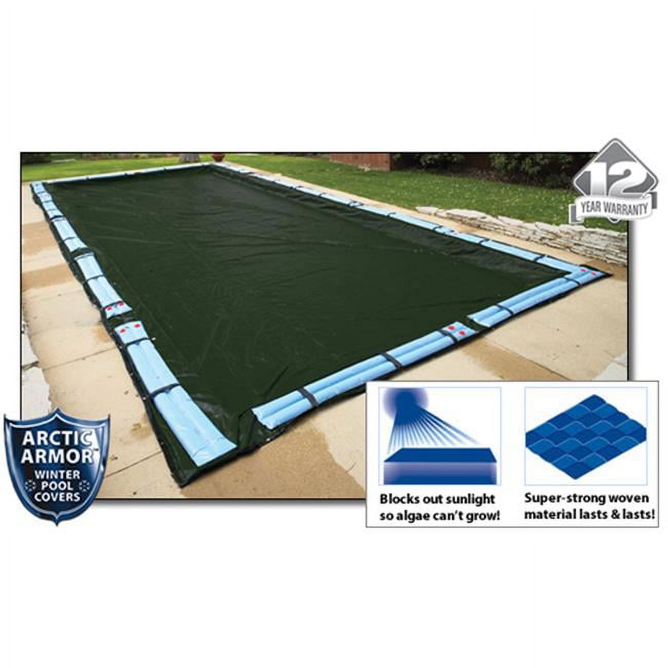 Arctic Armor WC840 12 Year 12'x24' Rectangle In Ground Swimming Pool ...