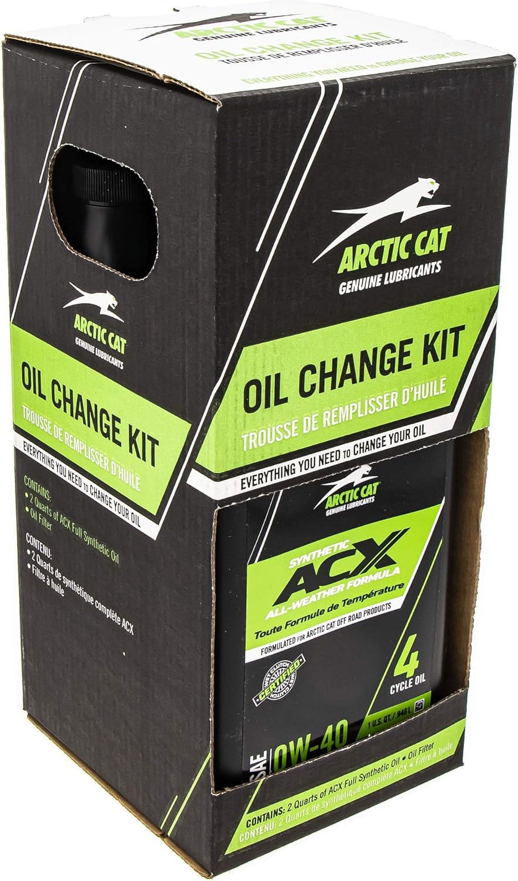 Arctic Cat 2436-851 ACX 0W-40 Synthetic 2 Quart Oil Change Kit for ...