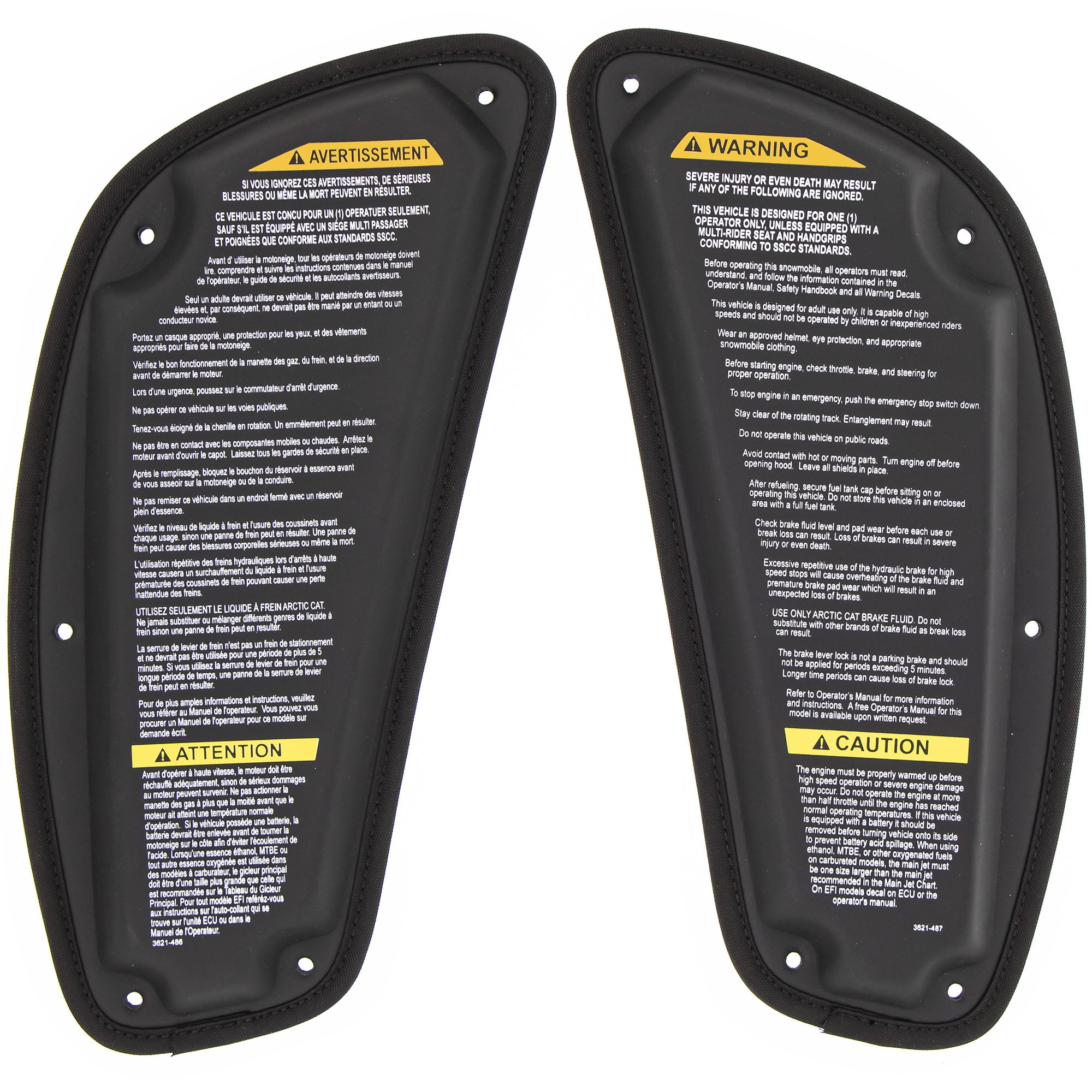 Arctic Cat 7639-774 Black Tank Pads Blast ZR Riot X M XR LT 6000 8000 ...