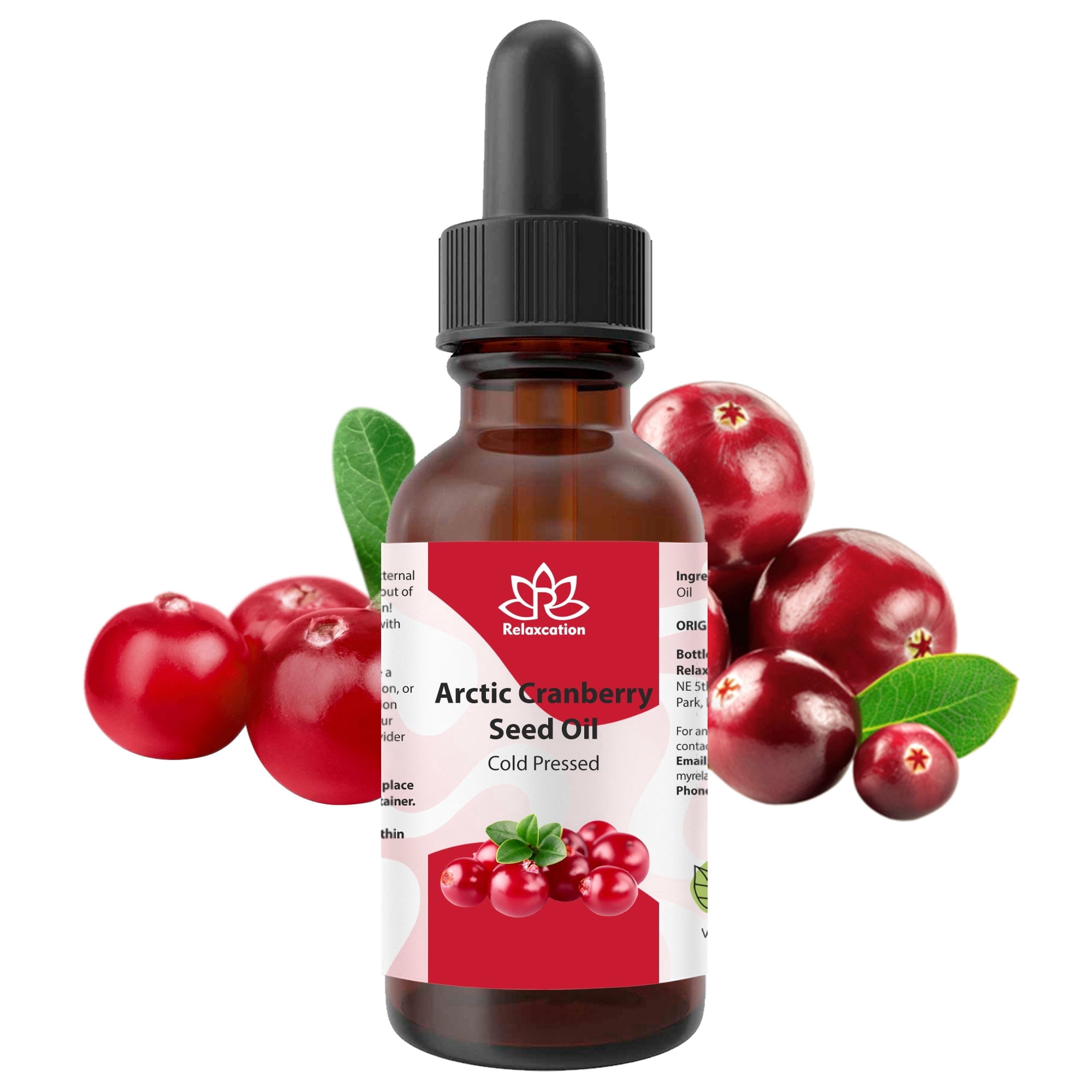 Arctic Cranberry Seed Oil, Cold Pressed, 100% Pure Botanical Oil for ...
