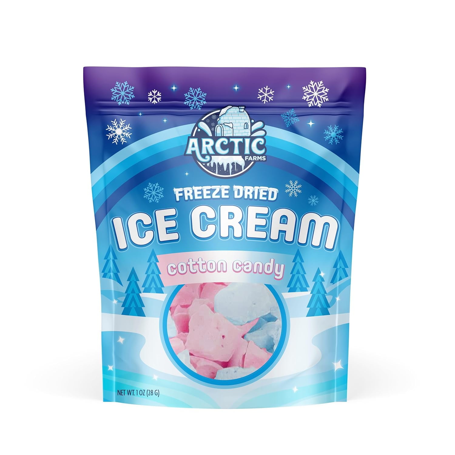 Arctic Farms Freeze Dried Ice Cream that Does Not Melt (Cotton Candy ...