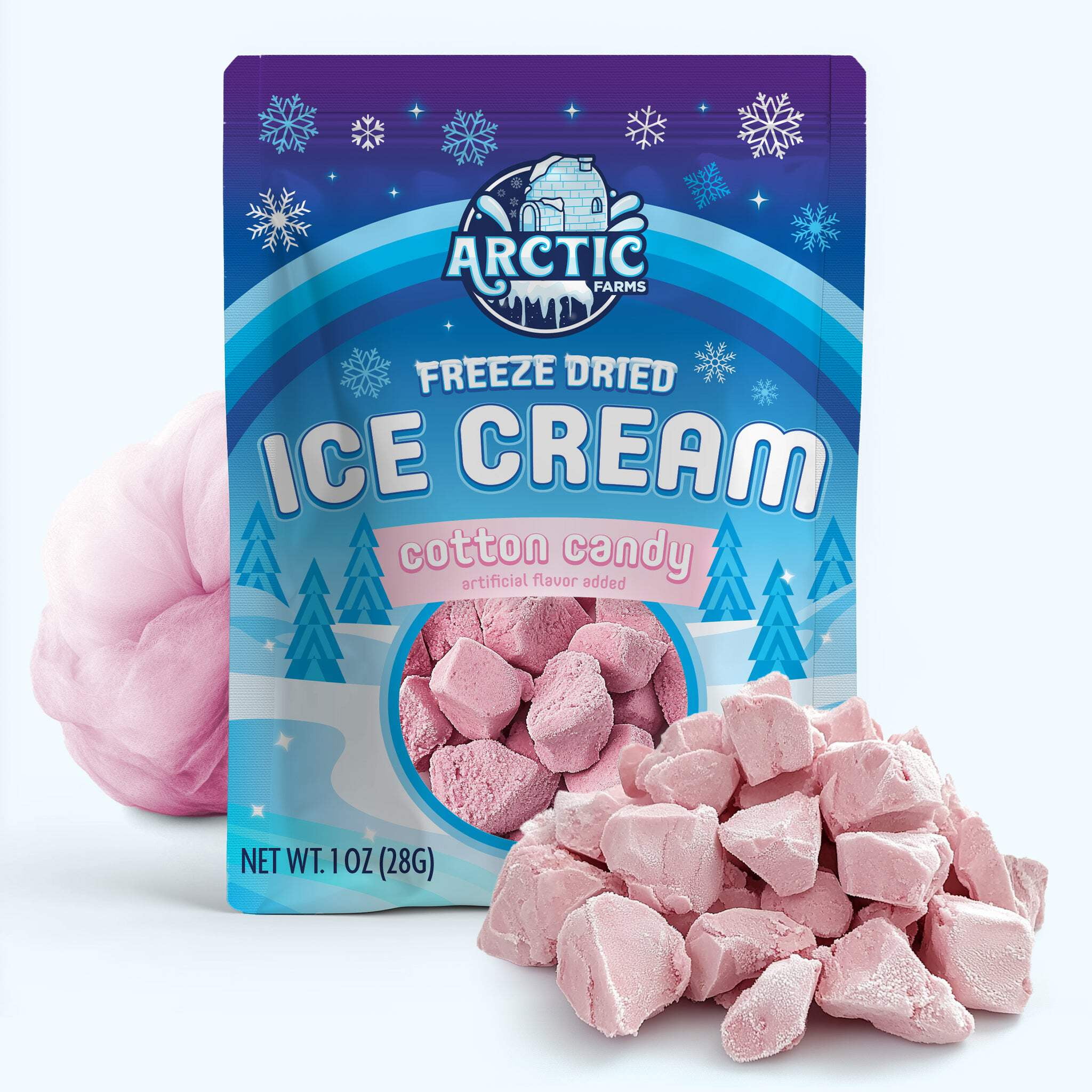 Arctic Farms Freeze Dried Ice Cream that Does Not Melt (Cotton Candy ...
