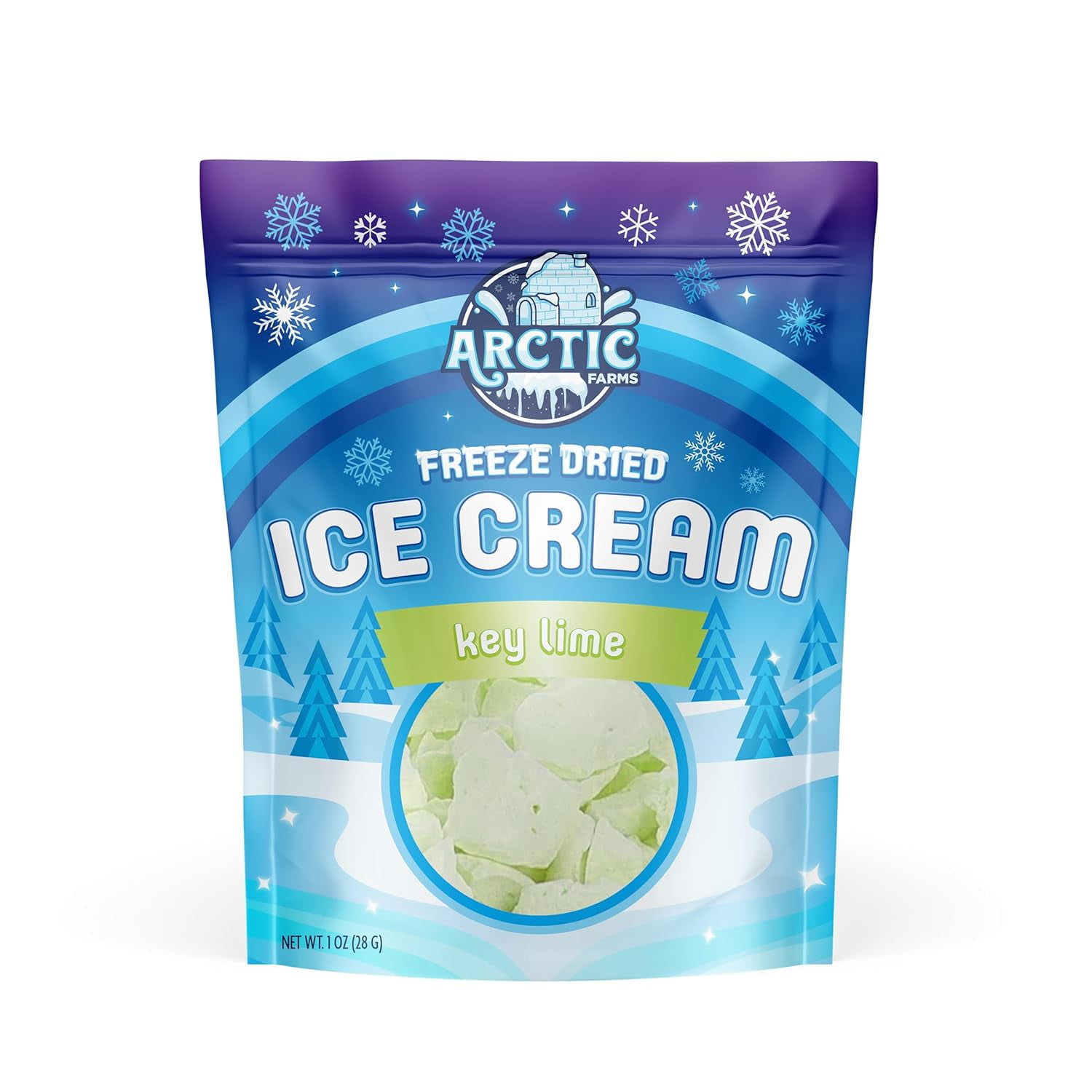 Arctic Farms Freeze Dried Ice Cream that Does Not Melt (Key Lime) (1oz) - Walmart.com