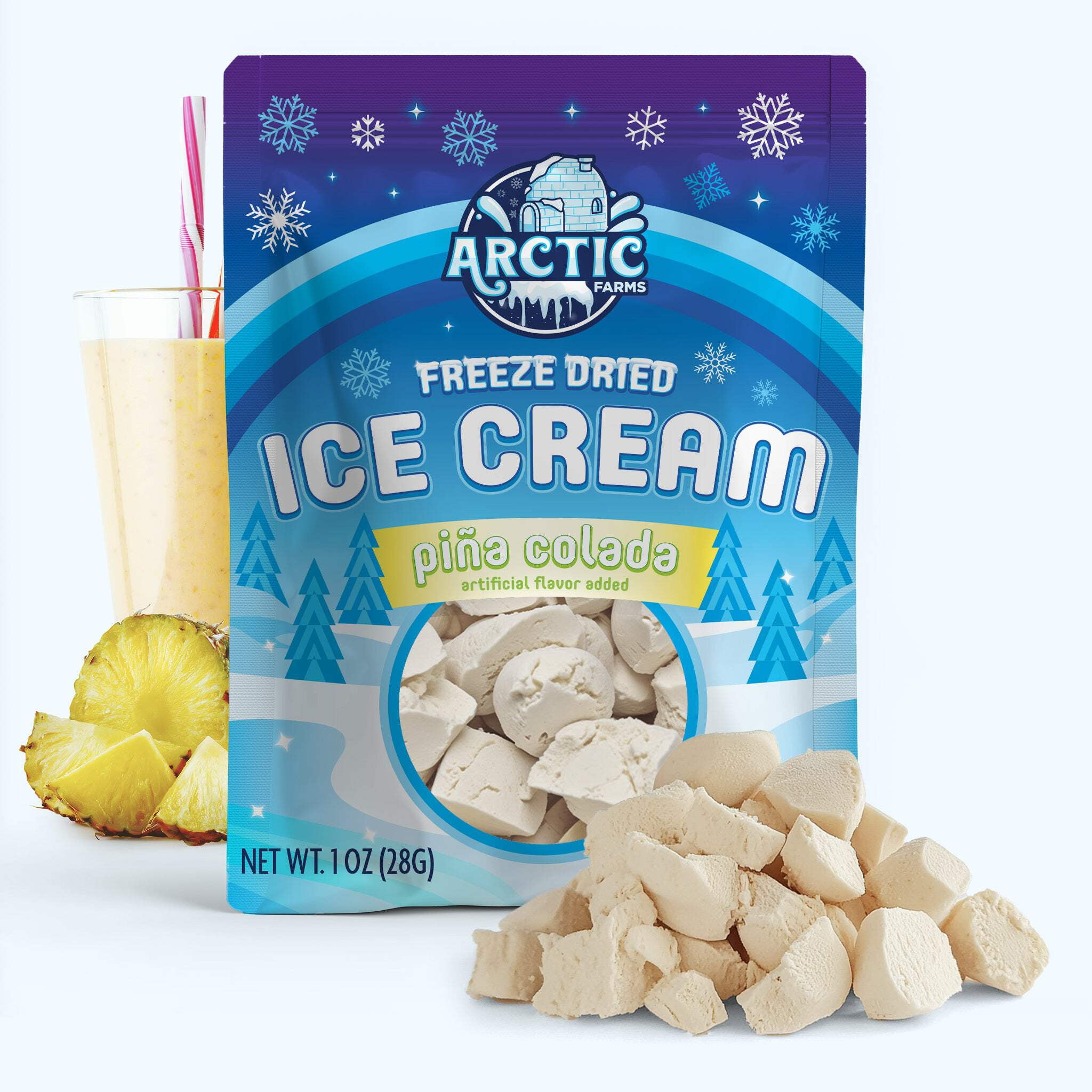 Arctic Farms Freeze Dried Ice Cream Dessert, Pina Colada Flavor ...