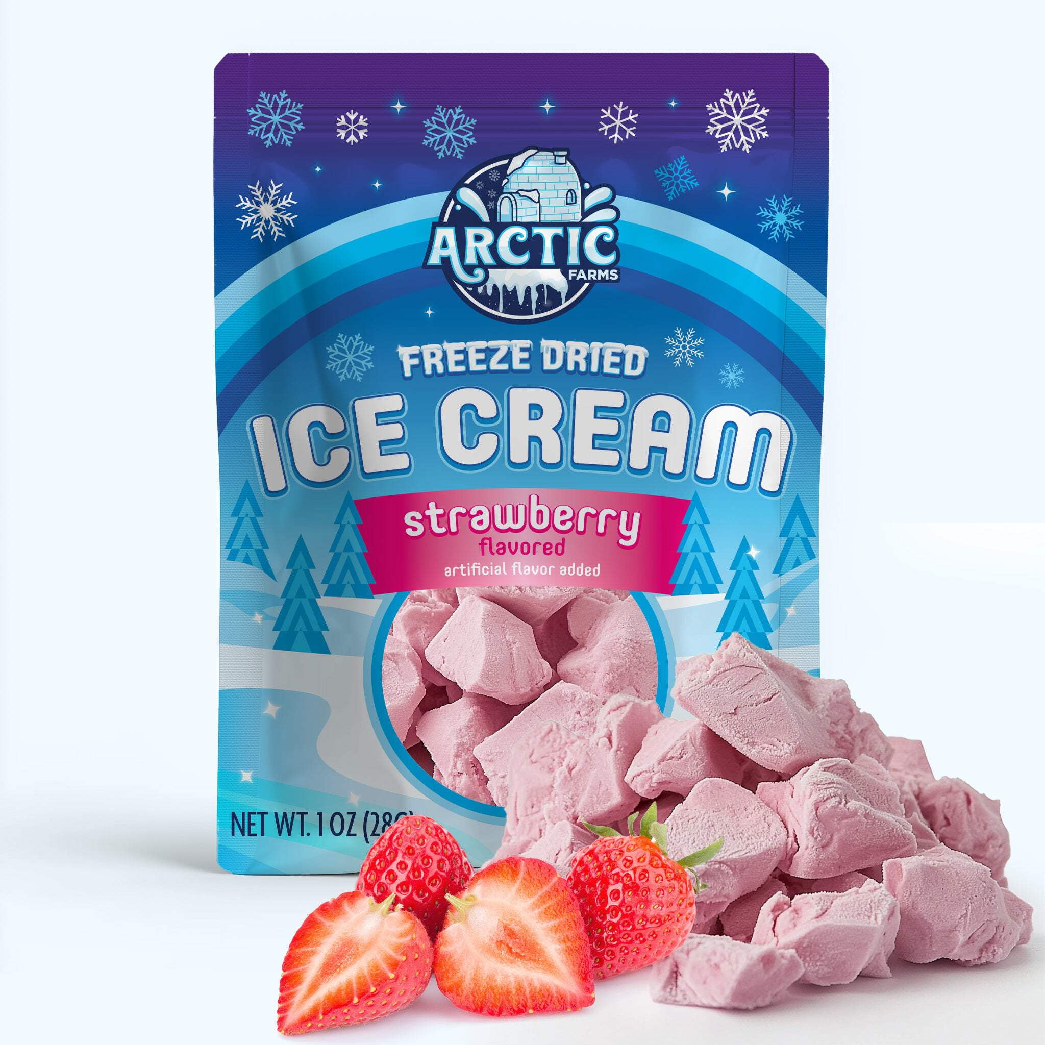 Arctic Farms Freeze Dried Ice Cream that Does Not Melt (Strawberry ...