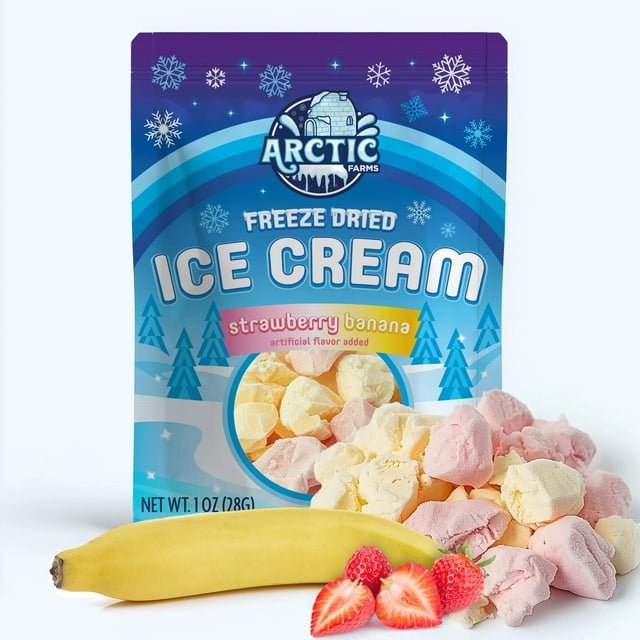 Arctic Farms Freeze Dried Ice Cream that Does Not Melt (Strawberry ...
