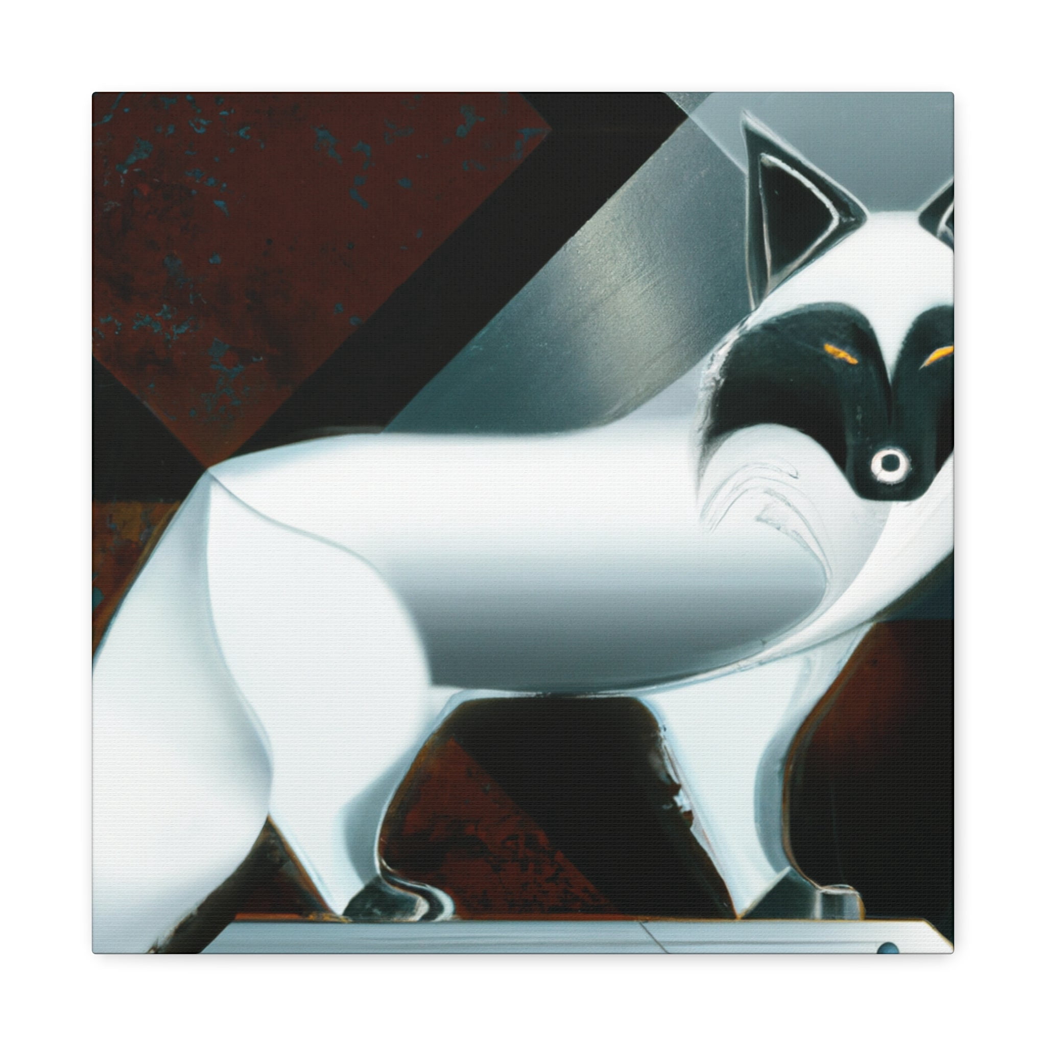 Arctic Fox Art Deco - Canvas - Walmart.com
