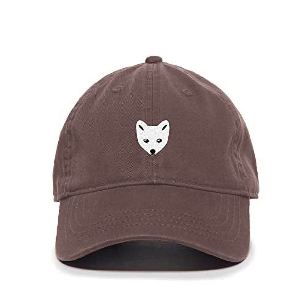 Arctic Fox Baseball Cap Embroidered Cotton Adjustable Dad Hat Brown ...