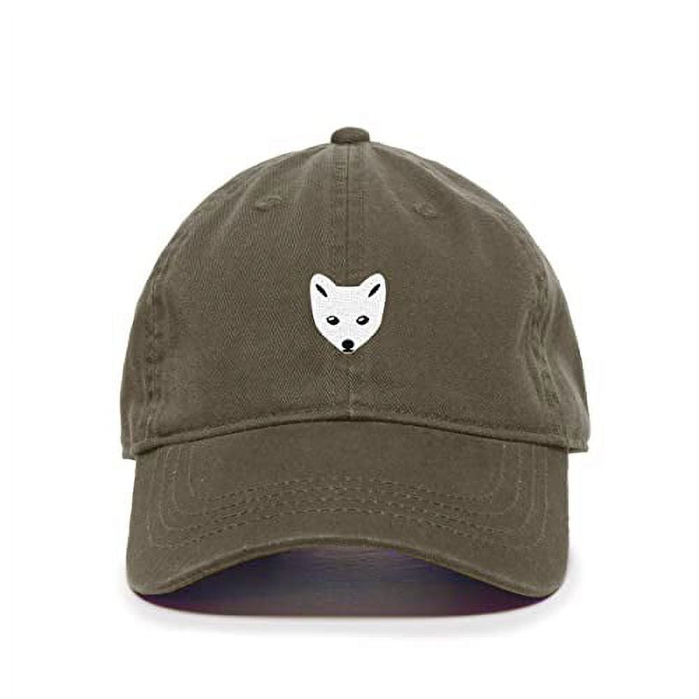 Arctic Fox Baseball Cap Embroidered Cotton Adjustable Dad Hat Olive ...