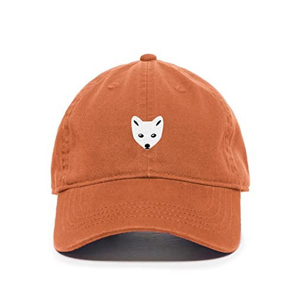 Arctic Fox Baseball Cap Embroidered Cotton Adjustable Dad Hat Orange ...