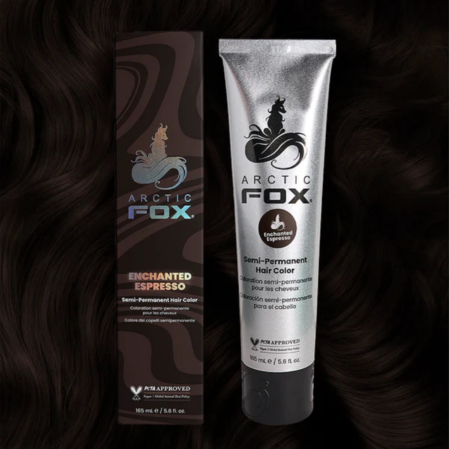 Arctic Fox Enchanted Espresso 5.6-oz./165 ml Semi-Permanent Vegan Hair ...