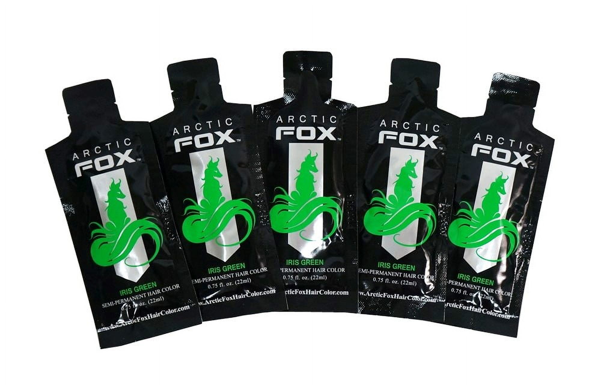 Arctic Fox Iris Green 5-Mini Pack Semi-Permanent Vegan Hair Dye Color ...
