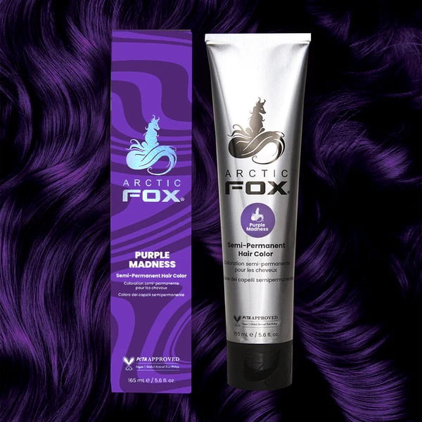 Arctic Fox Purple Madness Dark Purple Semi-Permanent Hair Dye Color ...