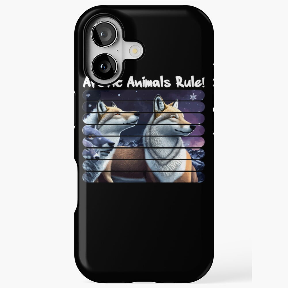 Arctic Fox at Starry Night Celestial Phone Case 17 16 15 14 13 12 11 ...