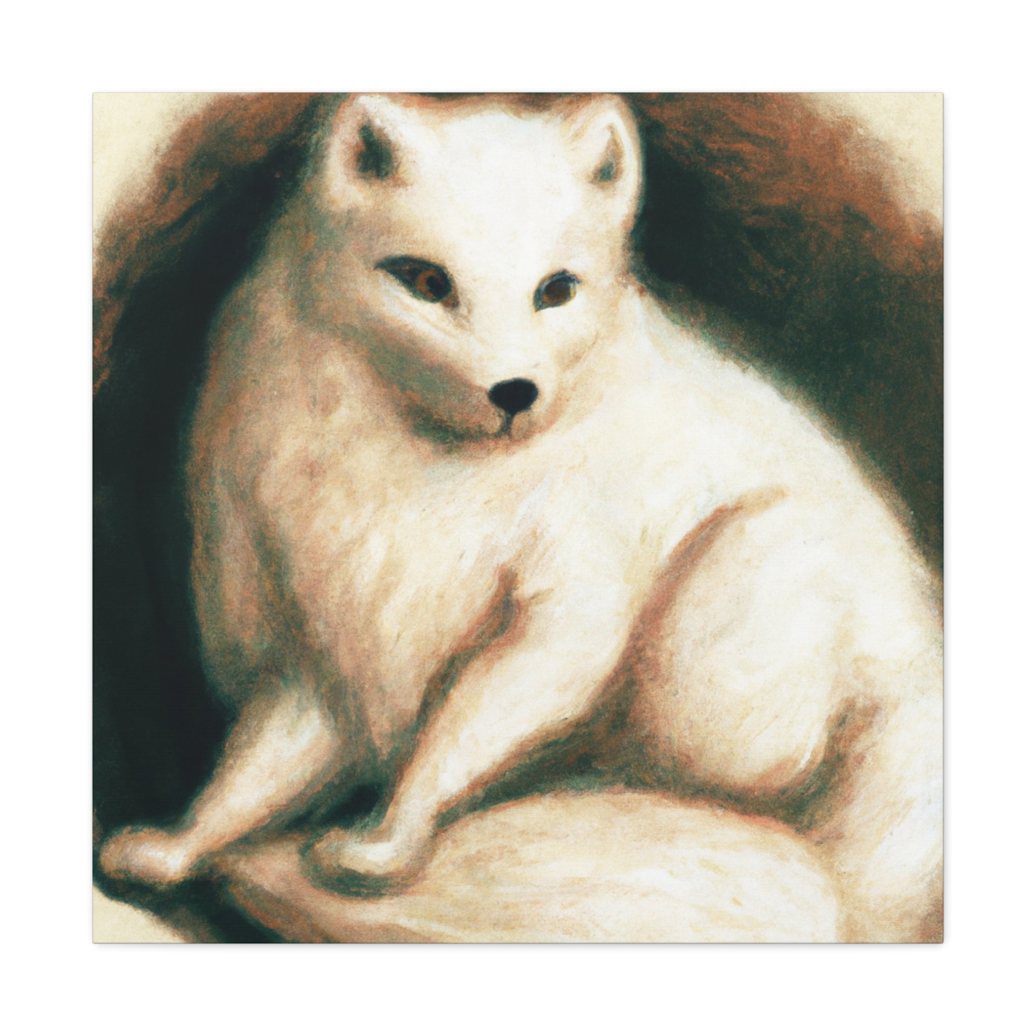 Arctic Fox in Snow - Canvas - Walmart.com