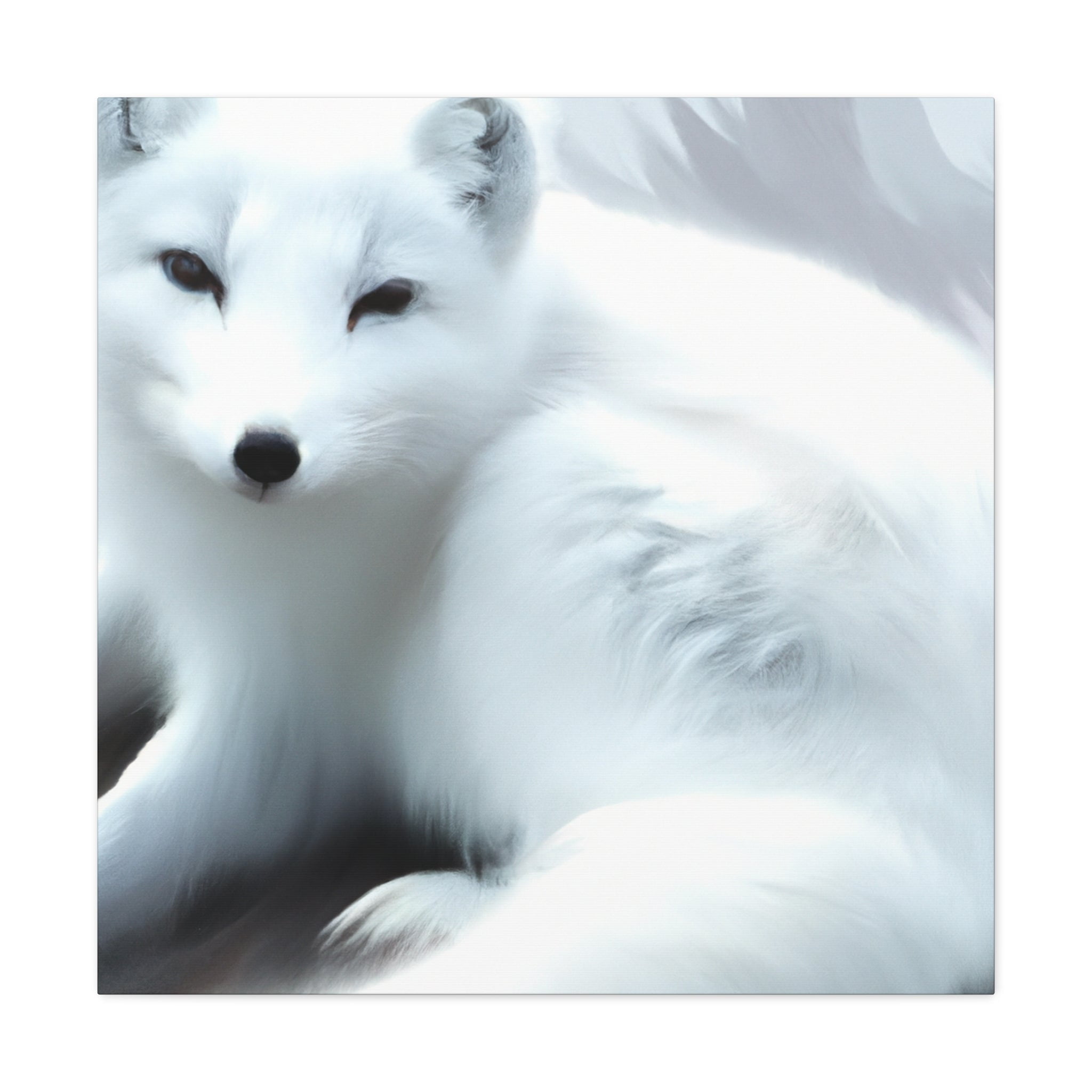 Arctic Fox in Snow - Canvas - Walmart.com