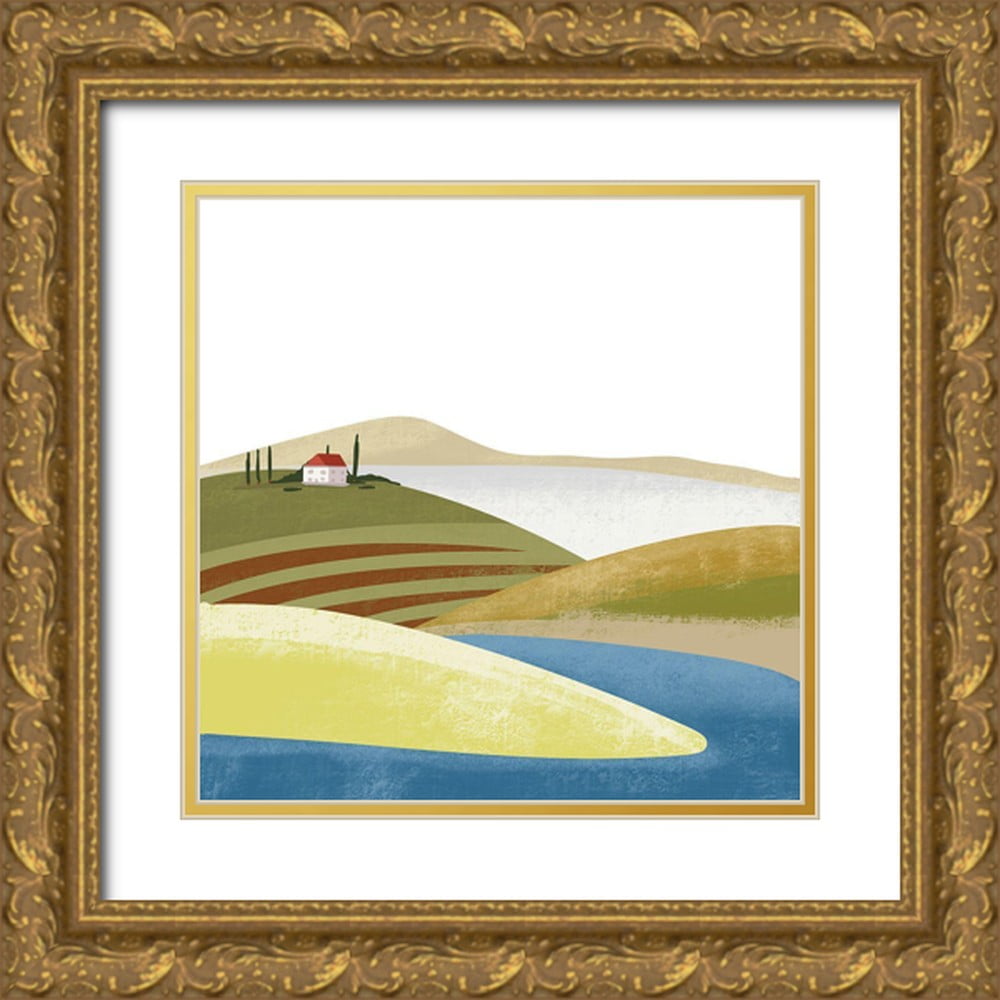 Arctic Frame 20x20 Gold Ornate Wood Framed with Double Matting Museum ...