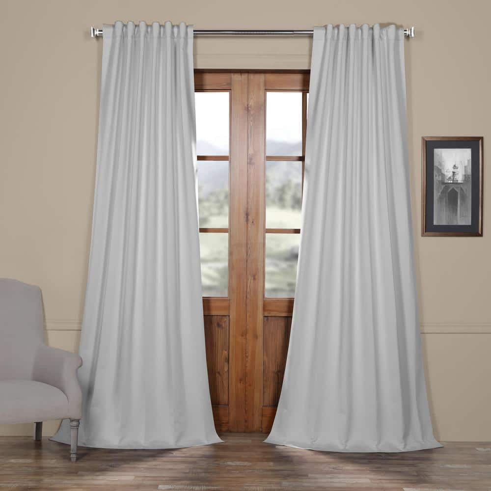 Arctic Grey Rod Pocket Room Darkening Curtain - 50 in. W x 84 in. L (1 ...