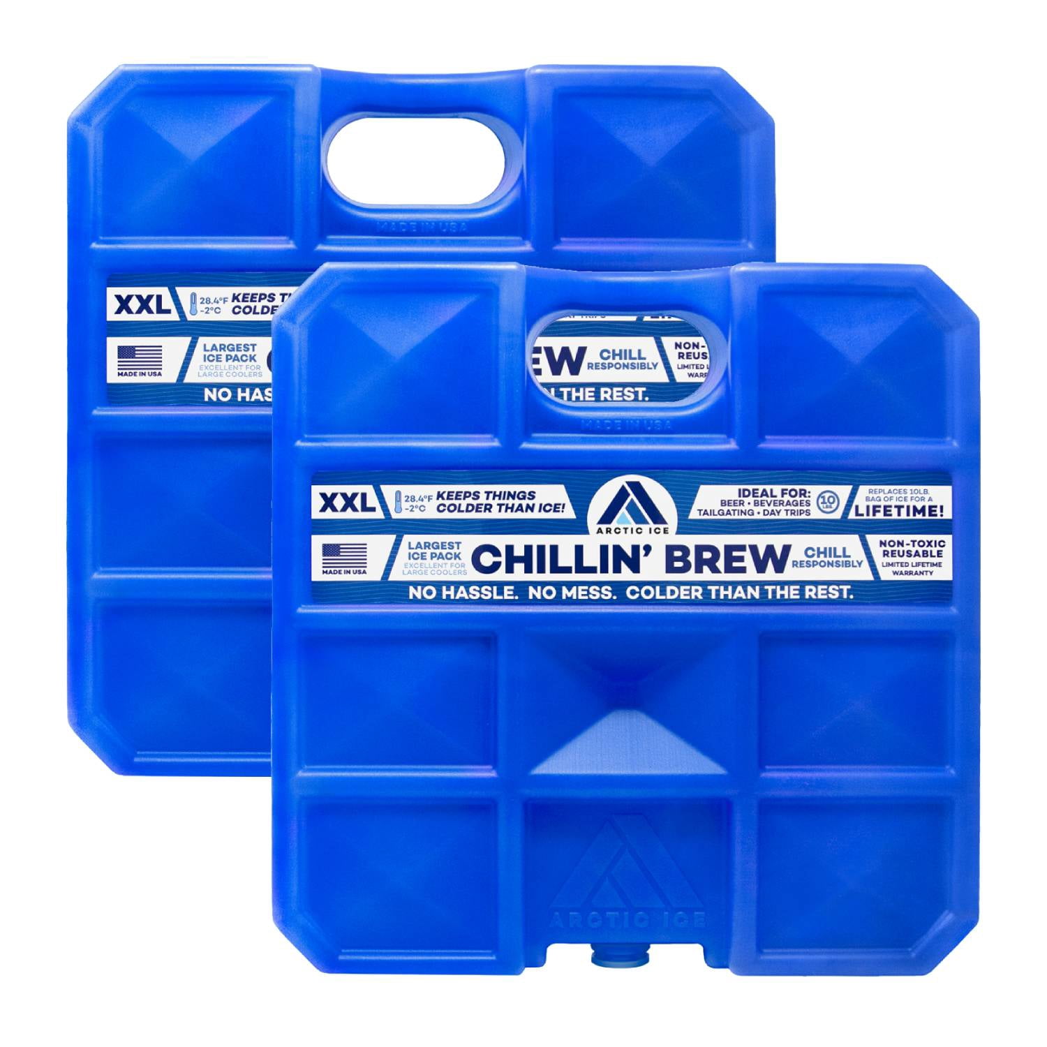 Arctic Ice Chillin Brew Series Ice Pack, XX-Large 10 LBS (2-Pack ...