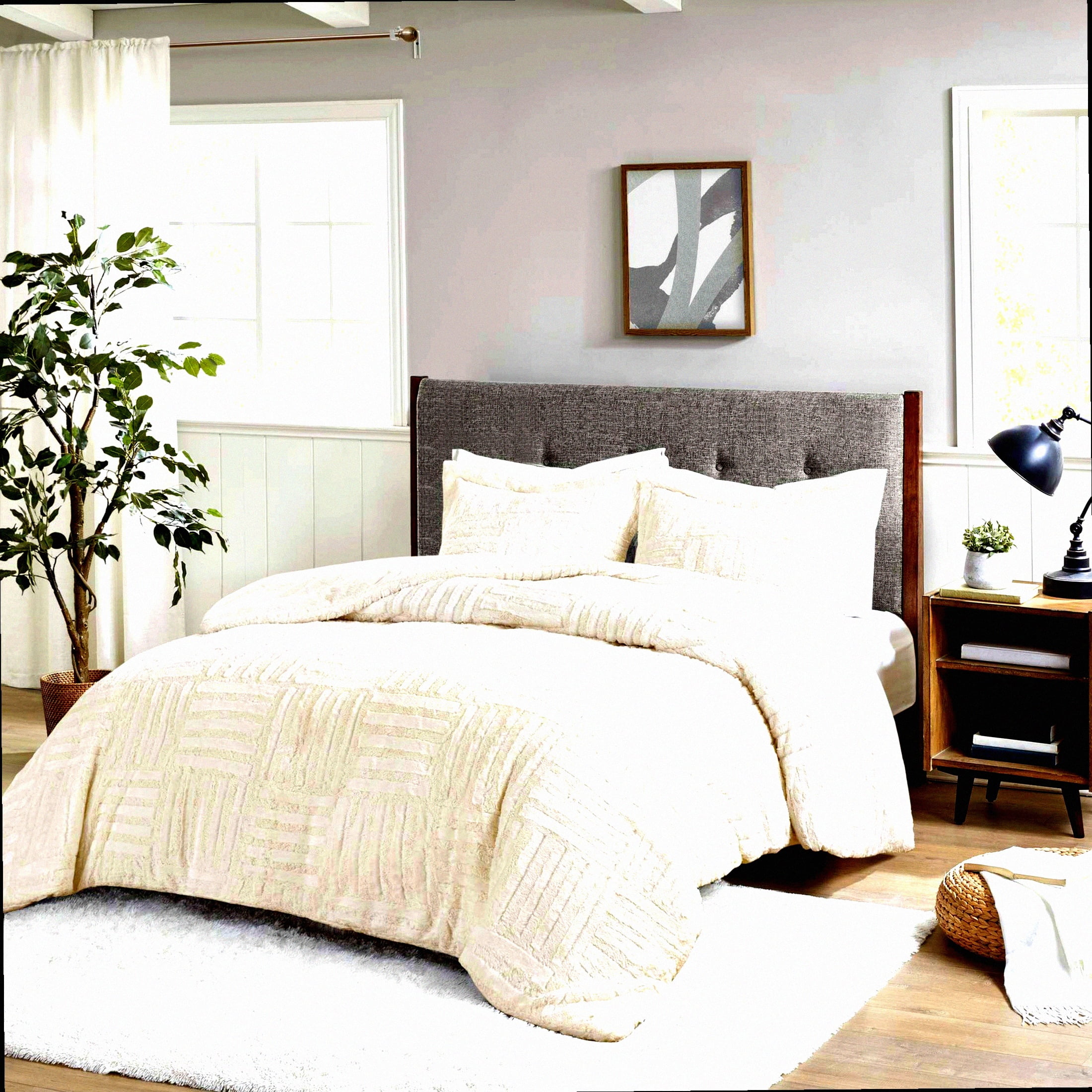 Arctic Ivory Twin Comforter Set - Hypoallergenic Down Alternative ...
