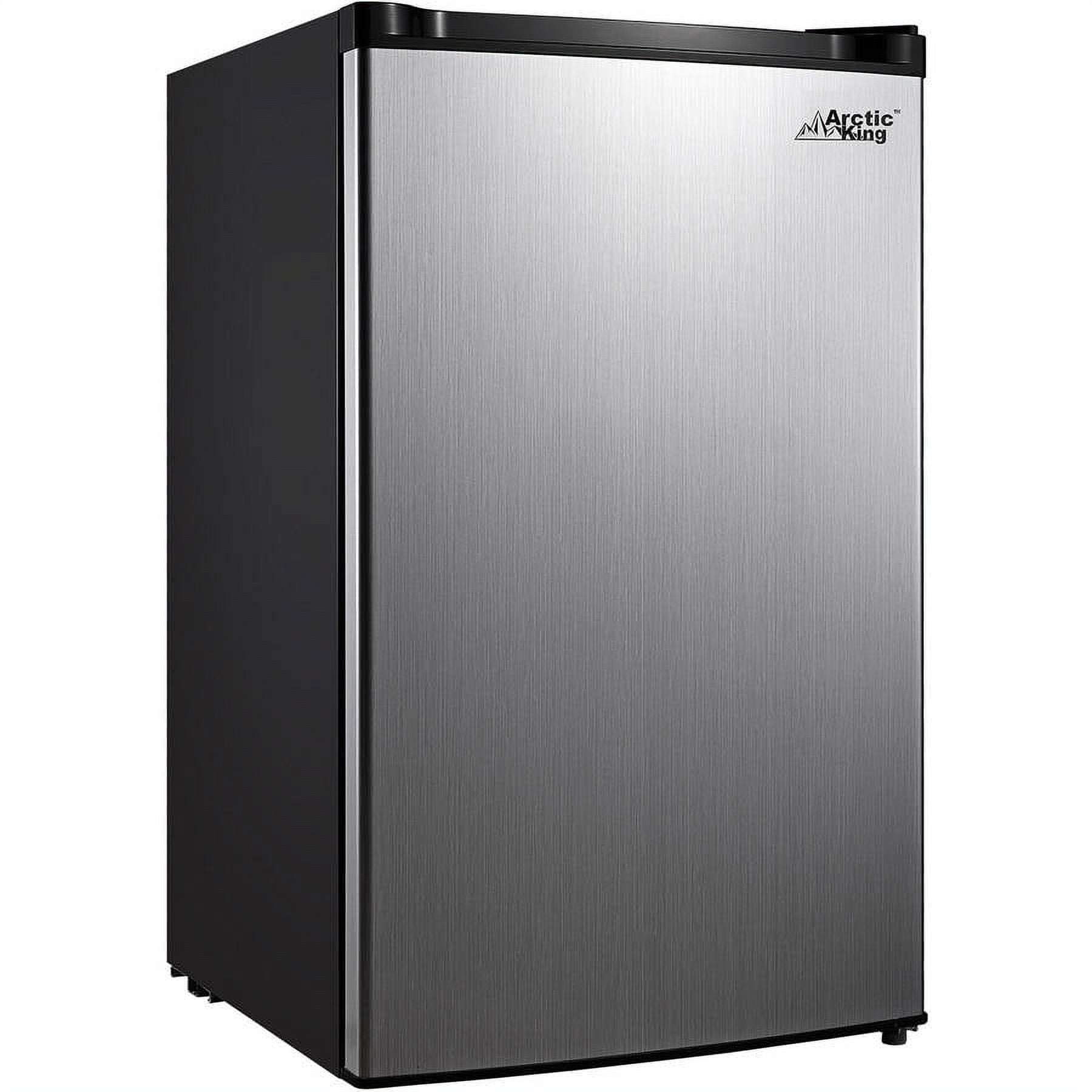 Arctic King 4.5 Cu Ft Single Door Mini Fridge, Stainless Steel ...