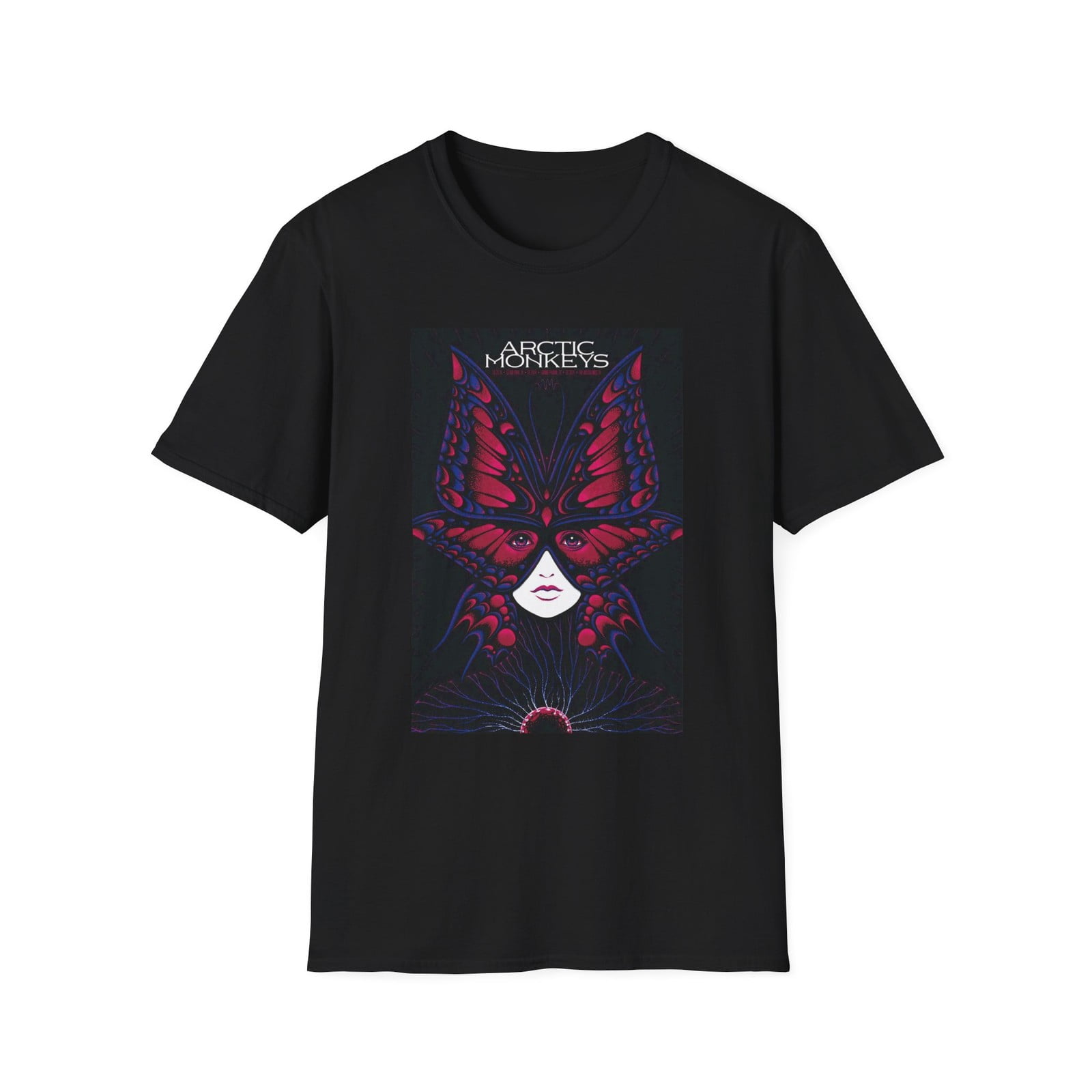 Arctic Monkeys Butterfly Mask Face T-Shirt | Band Poster Tee - Walmart.com