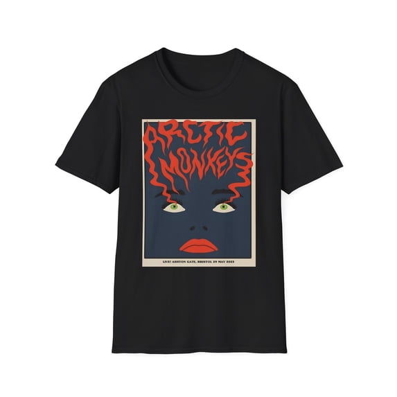 Arctic Monkeys Psychedelic Face Poster T-Shirt | Graphic Tee - Walmart.com