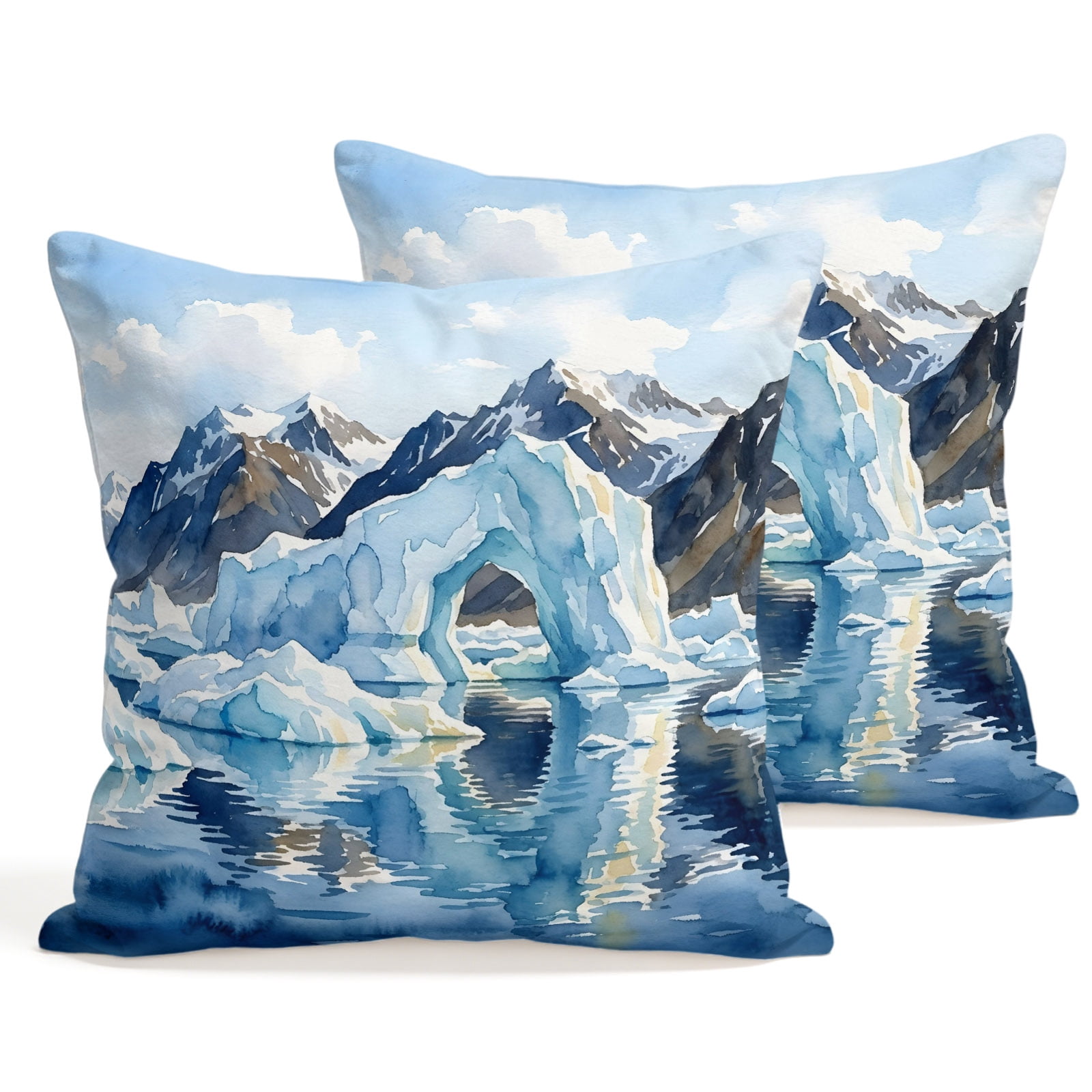 Arctic Sea Throw Pillow Covers 18 x 18 Inch Pillow Covers Set of 2 ...