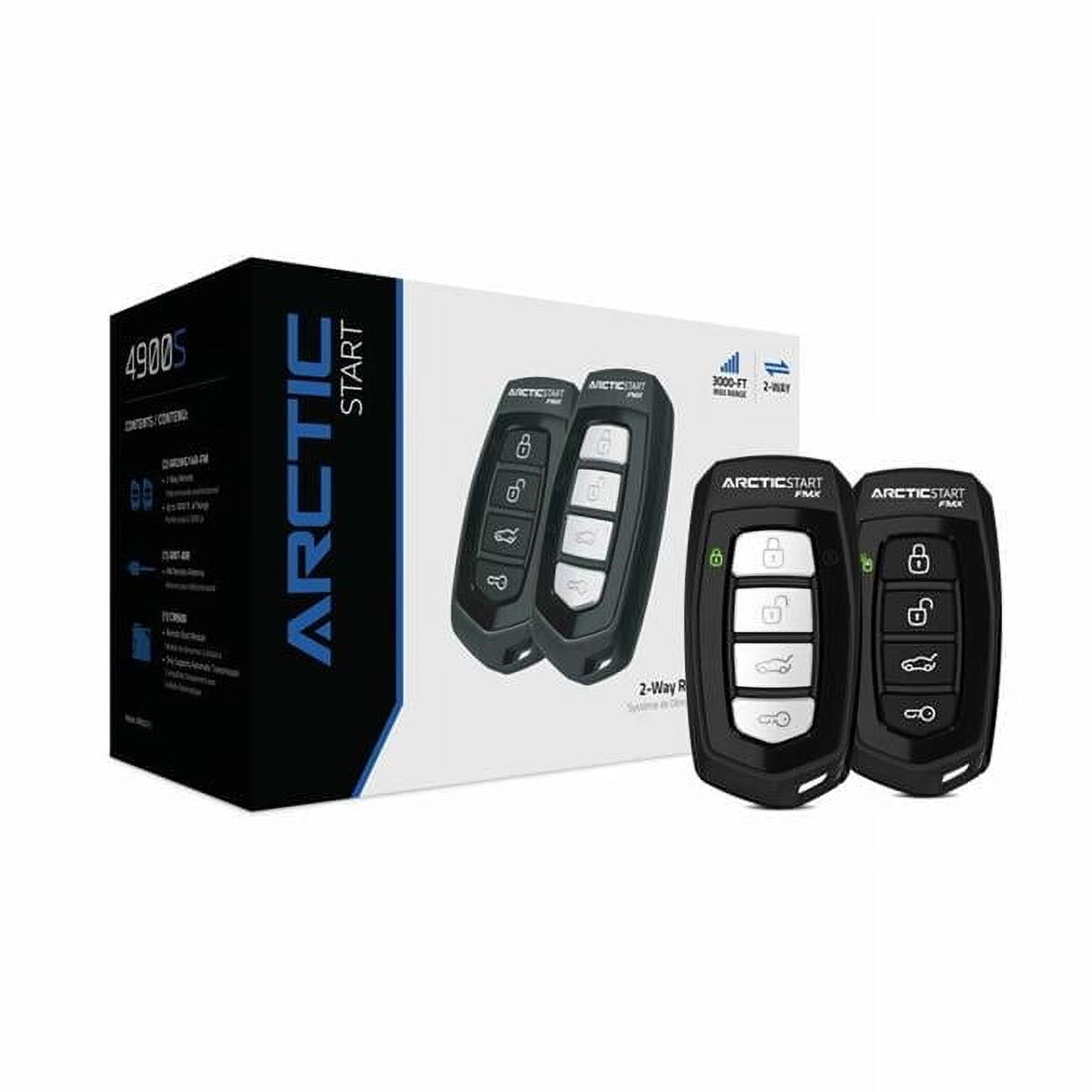 Arctic Start 2-Way 4 LED Button 3000 ft. Remote Starter with Drone ...