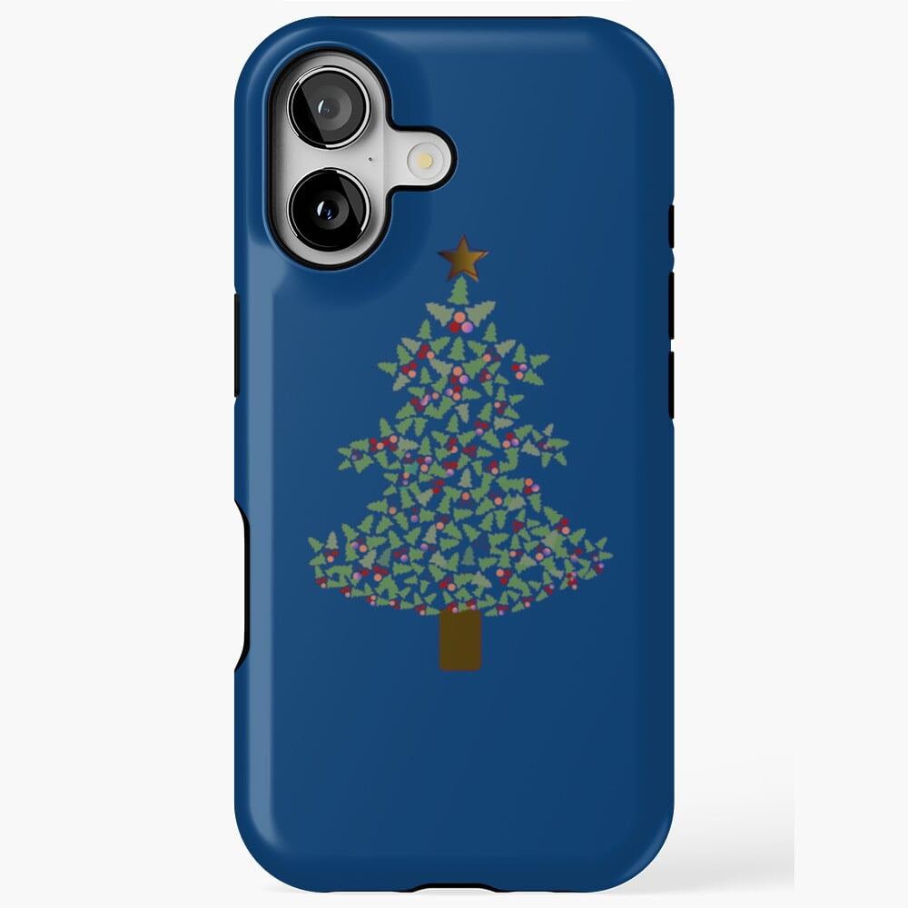 Arctic Tree Red Green Brown Gradient Festive Lights Art Phone Case 17 ...