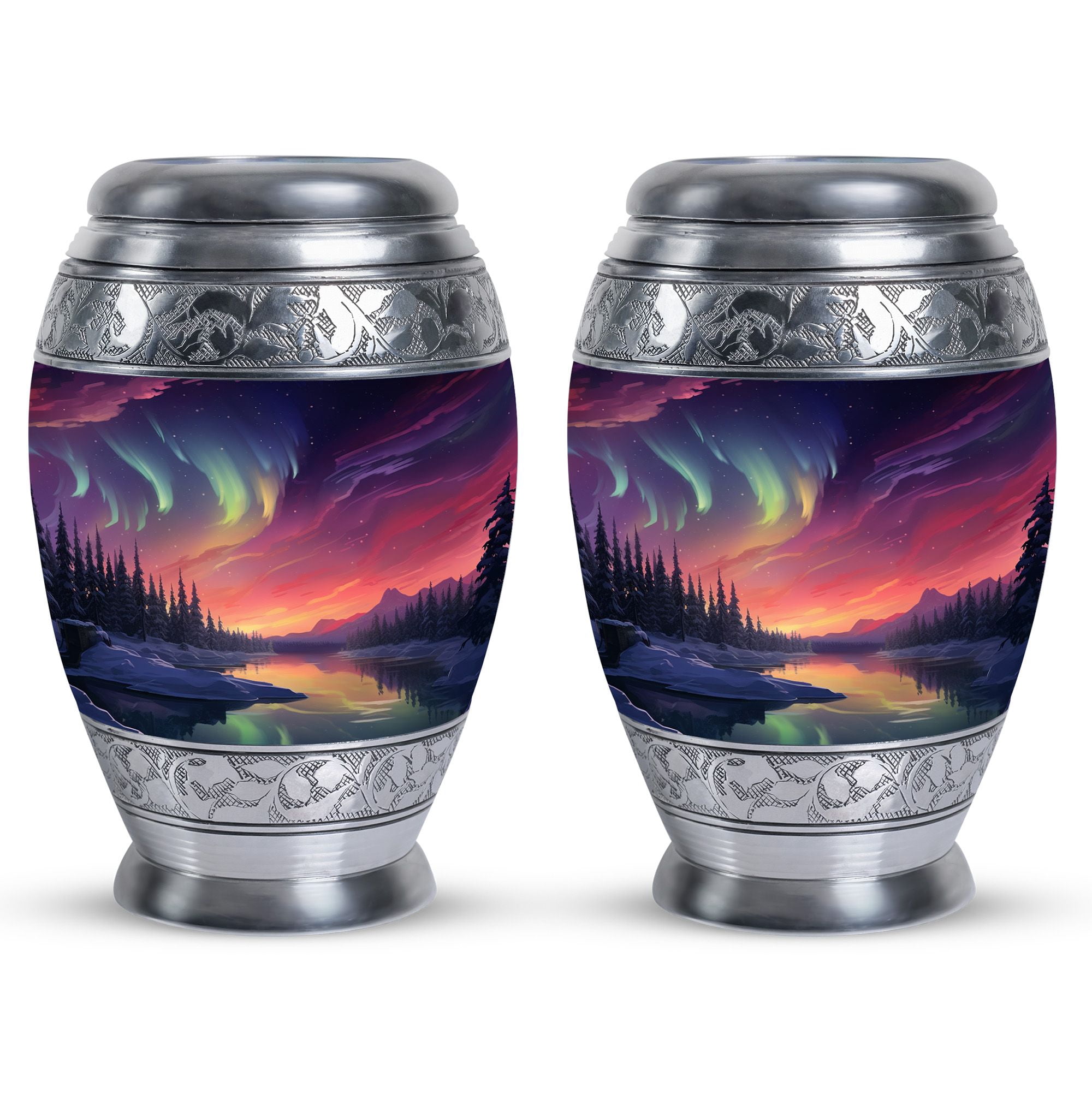 Arctic Twilight Symphony - Ash Urn For Adults - Artisan Crafted Urn ...