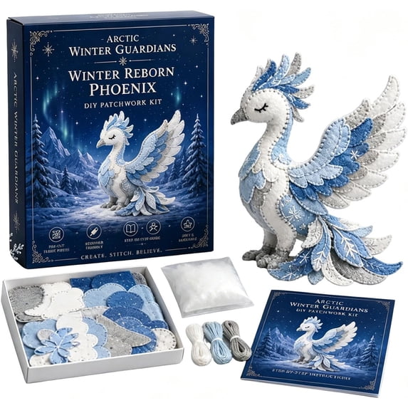 Arctic Winter Guardians DIY Patchwork Kit Felt Animal Sewing Kit for ...