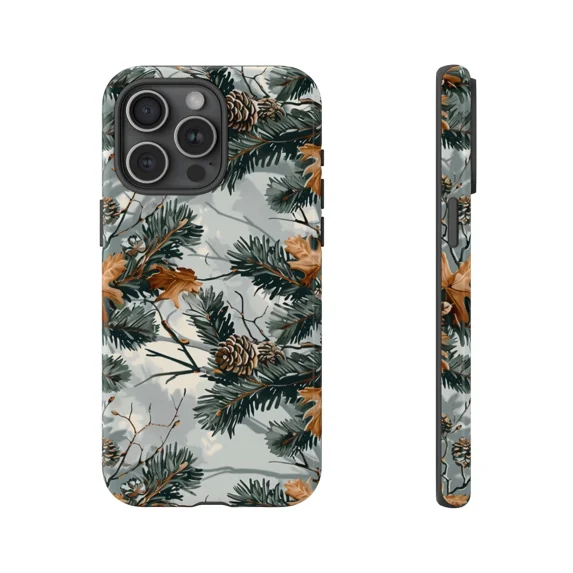 Arctic Winter Pine Tree Camouflage Phone Case with iPhone 11-17 Pro Max ...