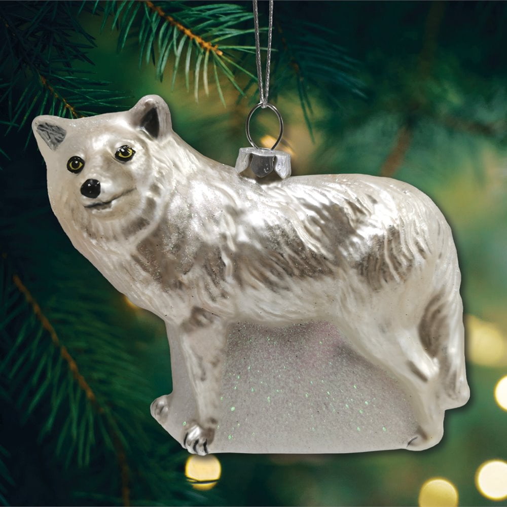 Arctic Winter Wolf Christmas Ornament - Walmart.com