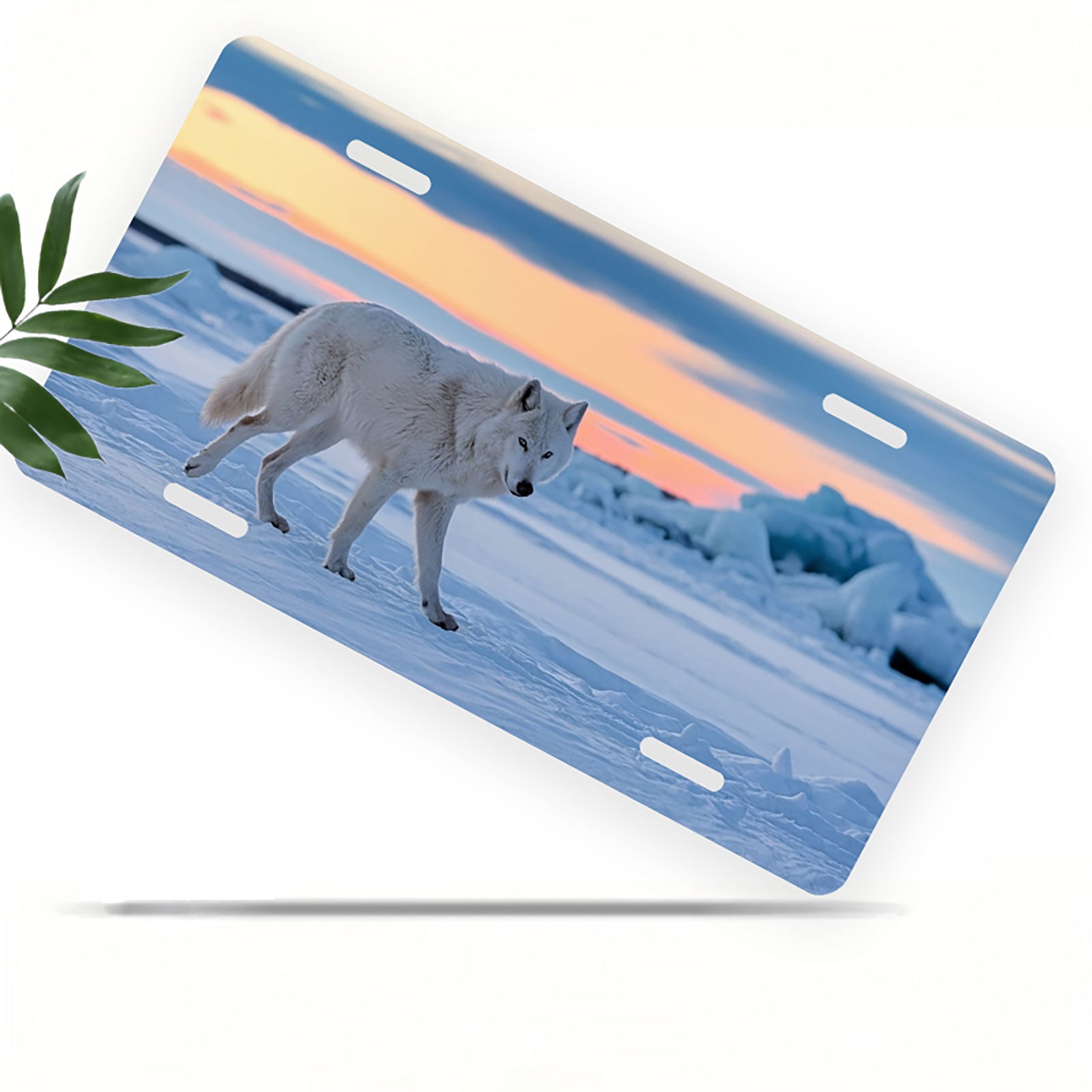Arctic Wolf Front License Plate, Metal License Plate, Funny Standard ...