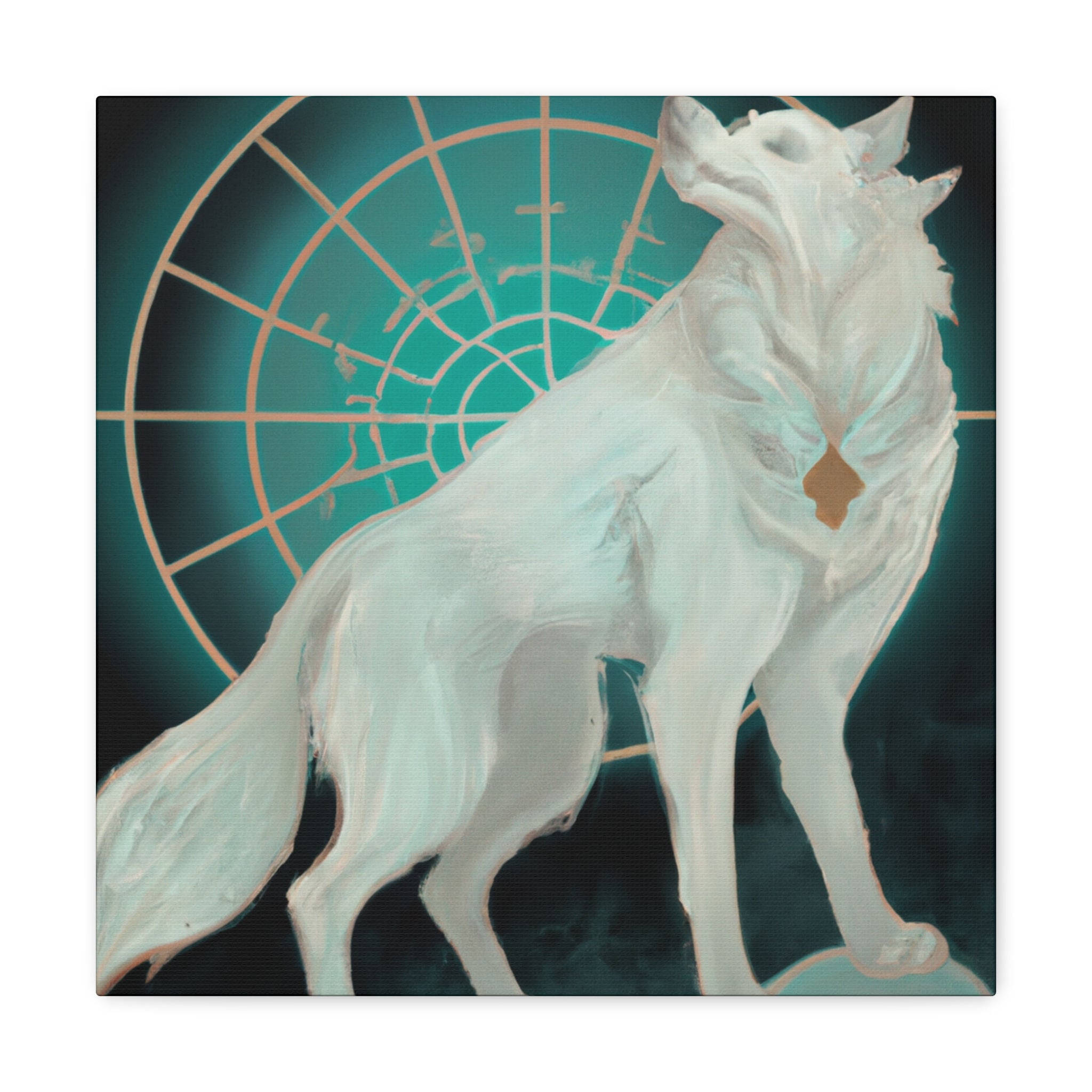 "Arctic Wolf in Deco" - Canvas - Walmart.com